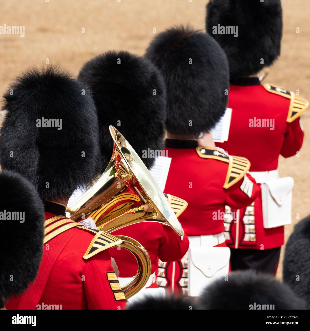 Trooping the Colour, annual military parade in London UK, with the ...