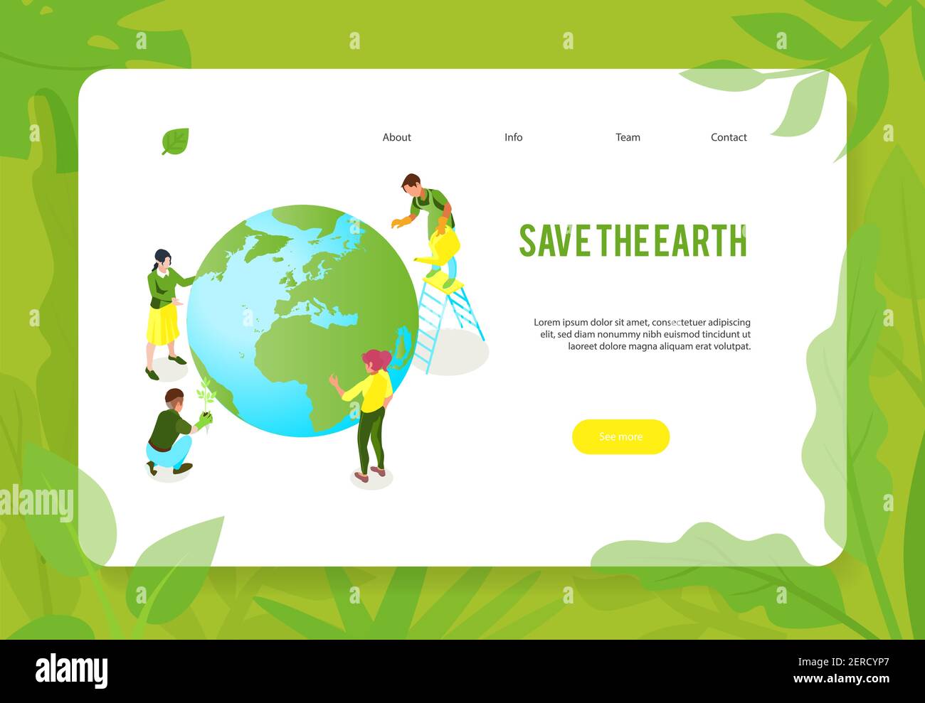 Isometric ecology pollution concept banner web page design with earth ...