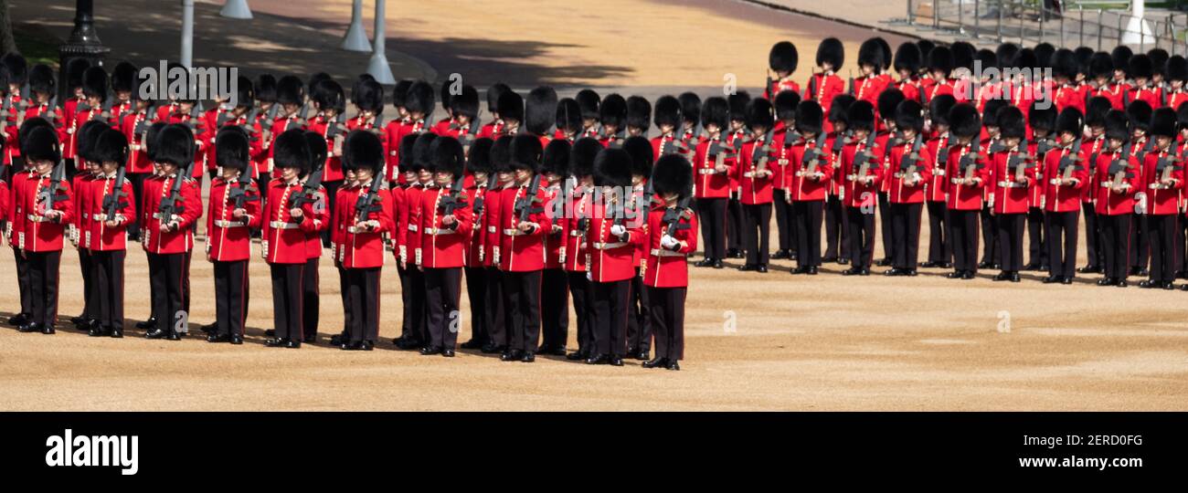 Trooping the Colour, annual military parade in London UK, with the ...