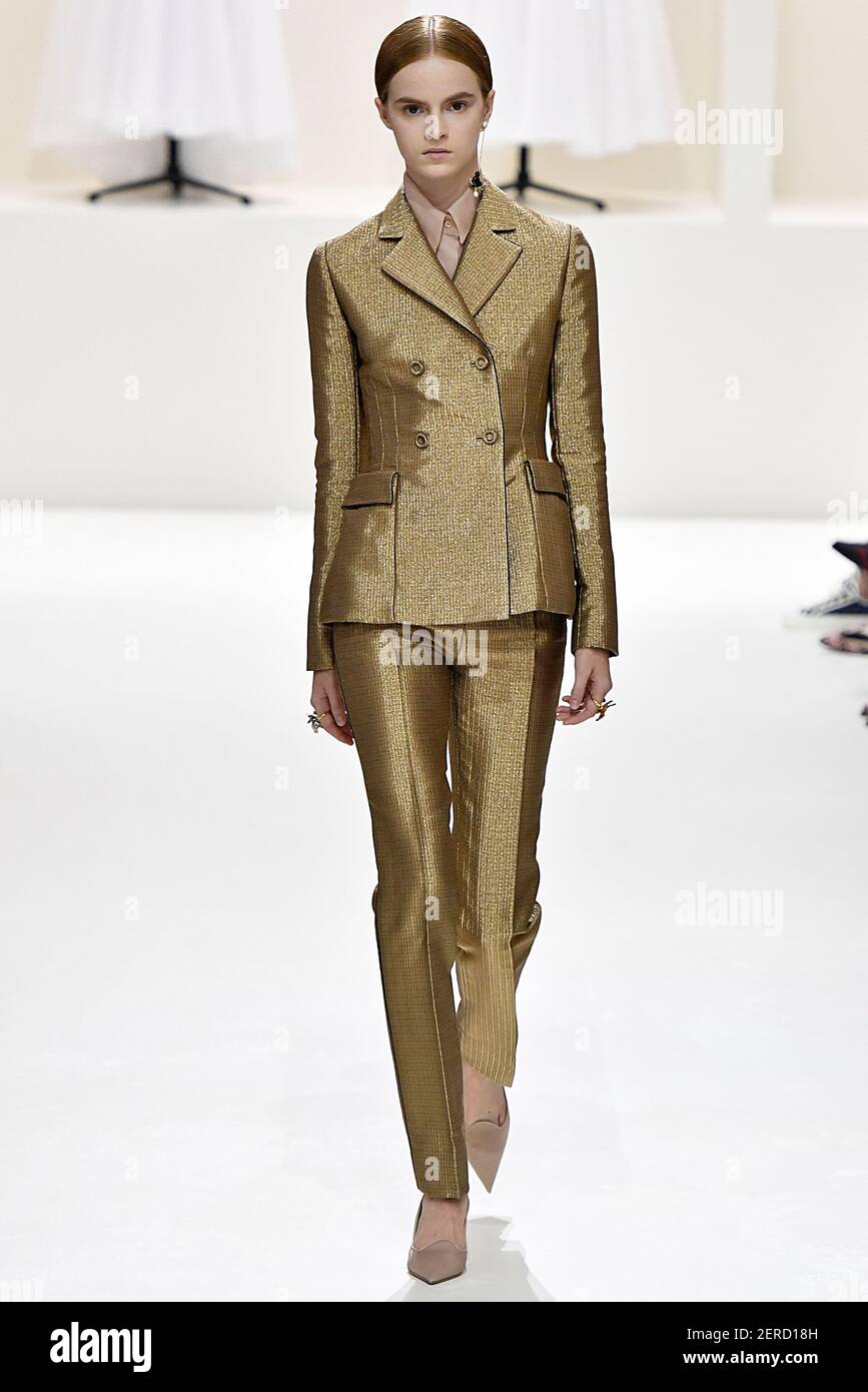 A Model walks on the runway during the Christian Dior Haute Couture ...