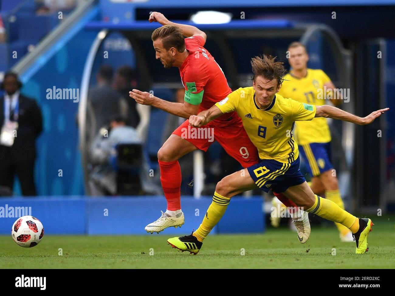 FIFA World Cup 2018. Sweden vs England at Samara arena. English Harry ...