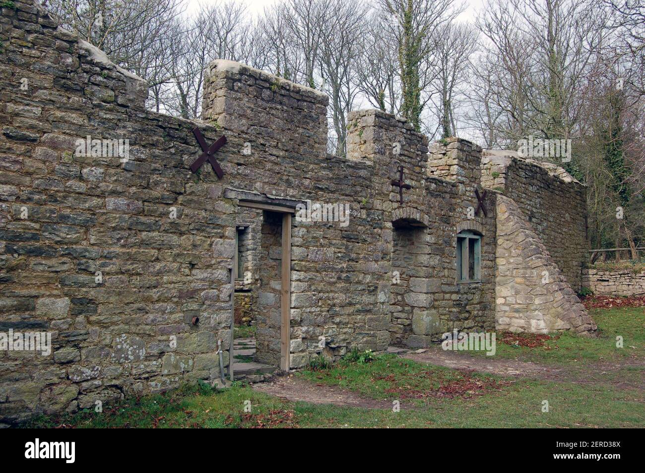 The Rectory Cottages of the village of Tyneham in Dorset. Abandoned ...