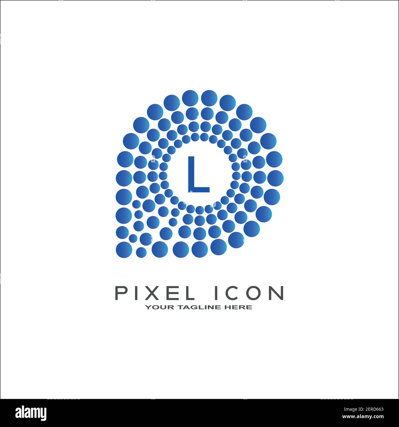 Round circuit technology isolated on bulb flat vector icon for apps or ...