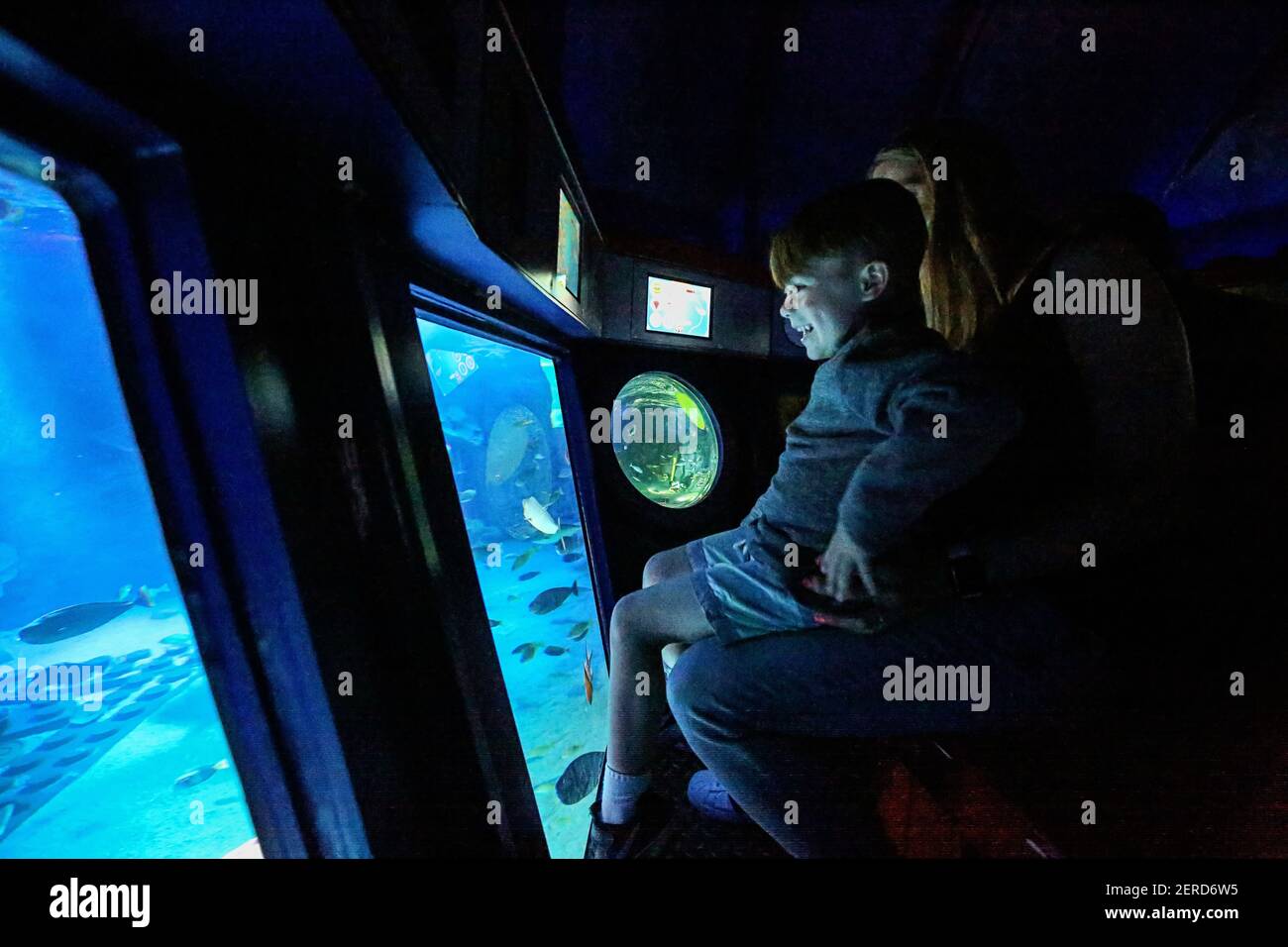 Tanner DeMuro, 3, enjoys the new ride Lego City Deep Sea Adventure ...