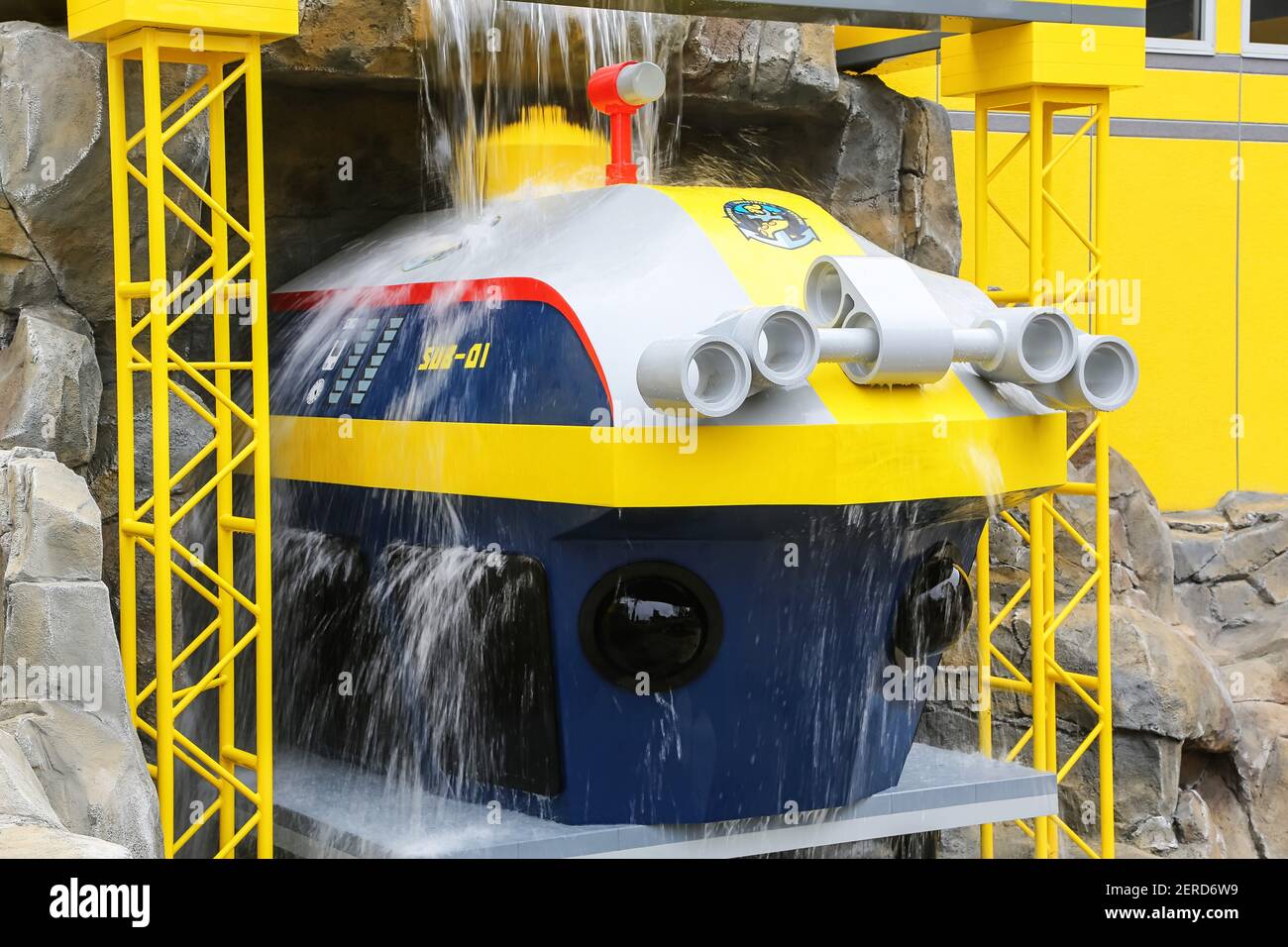A submarine at the entrance to the new Lego City Deep Sea Adventure ...