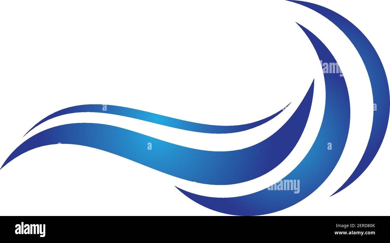 Water Wave logo vector icon illustration design Stock Vector Image ...