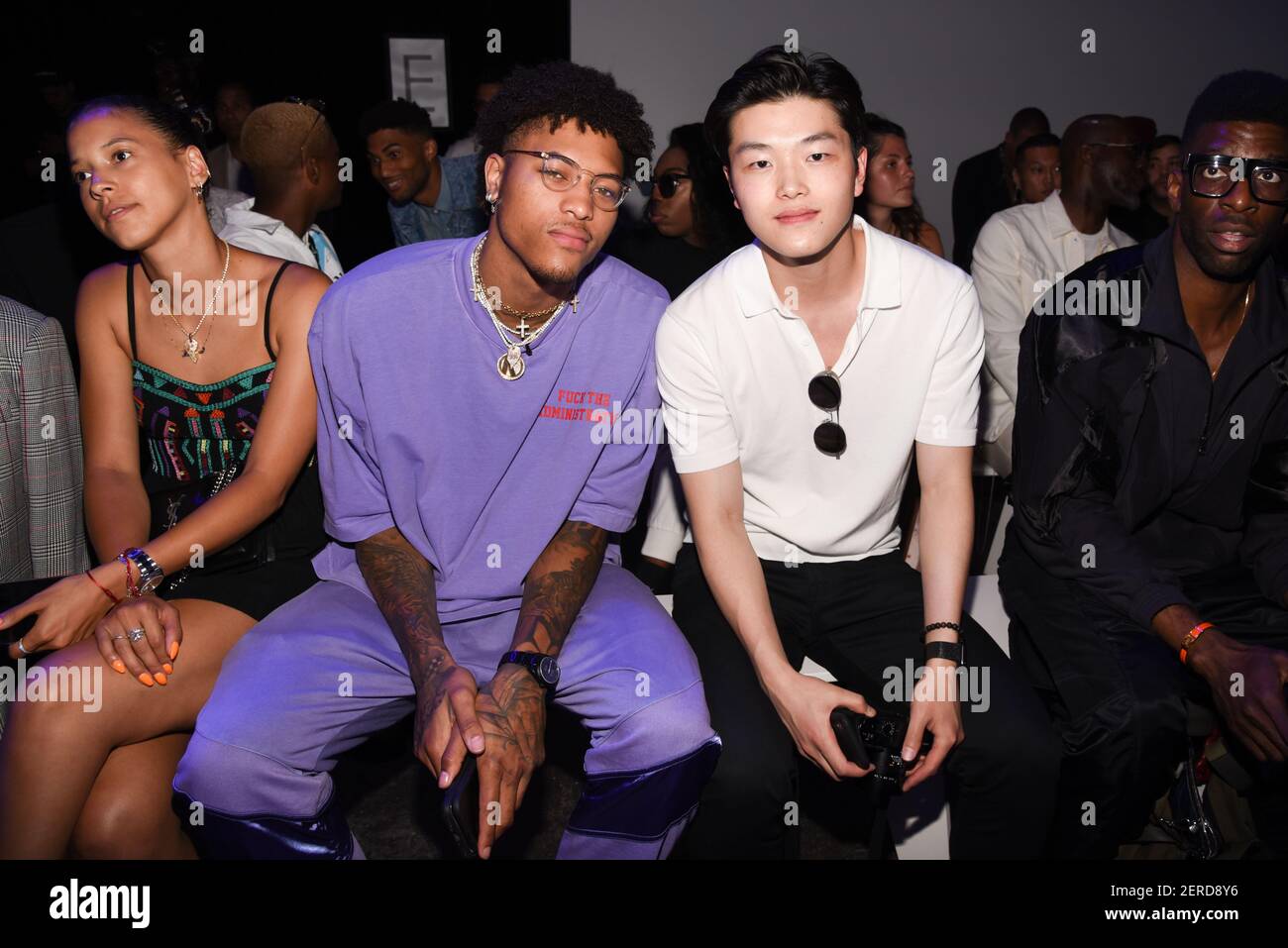 Kelly Oubre Jr. and Alex Shibutani attend WILLY CHAVARRIA Runway Show ...