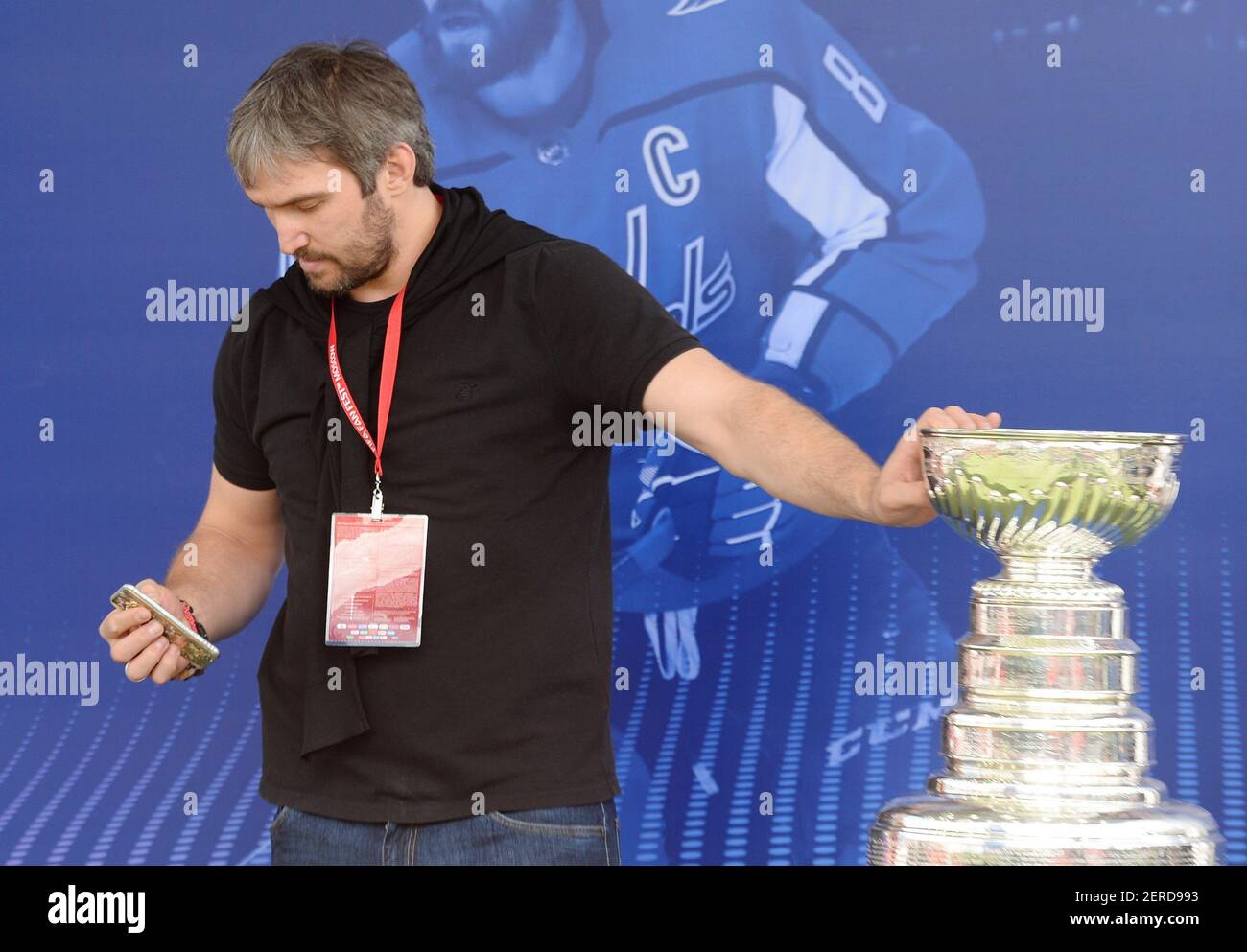 Washington Capitals hockey team player Alexandr Ovechkin during the ...