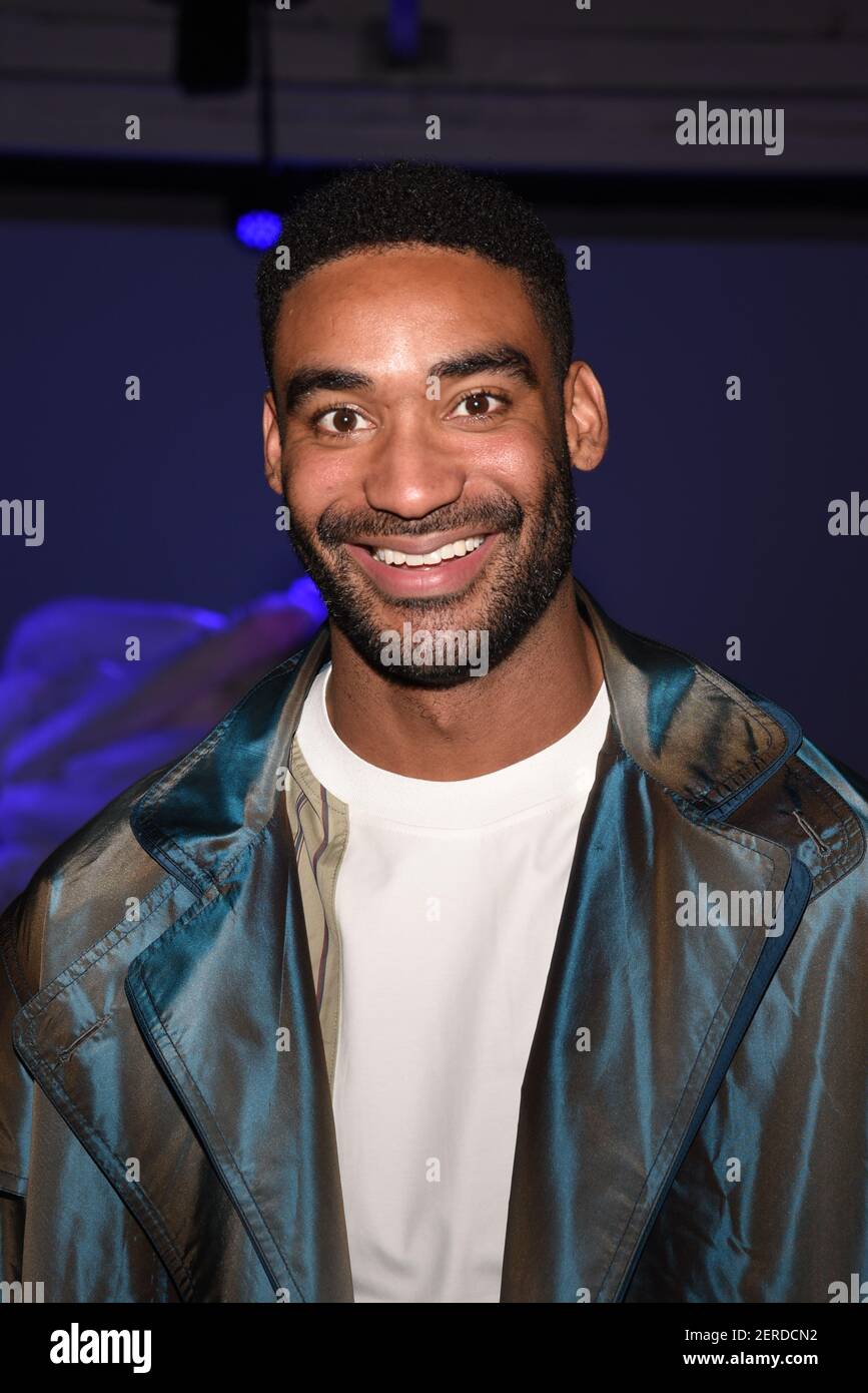 Zeke Thomas attends Feng Chen Wang Runway Show SS19 - NYFW Mens - Front ...