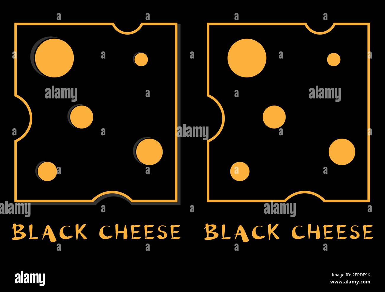 minimal black cheese logo made from silhouettes and lettering 1 Stock ...