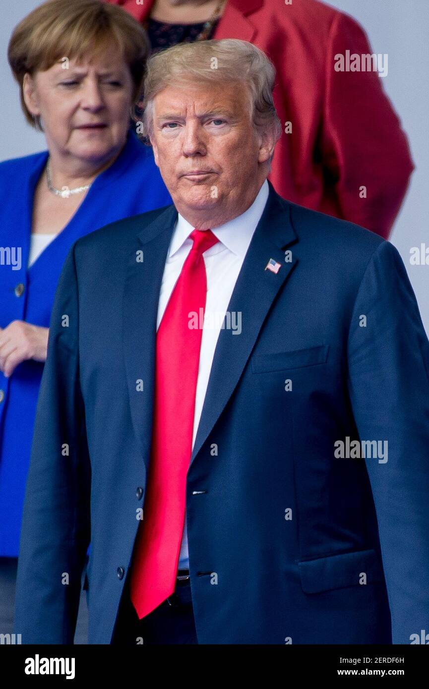 German Chancellor Angela Merkel, President Donald J. Trump during NATO ...