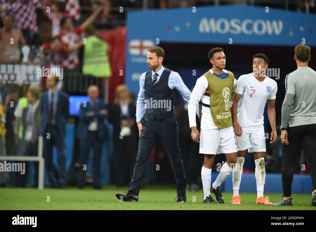 FIFA World Cup Russia 2018. Semifinals. Croatia vs England. English ...