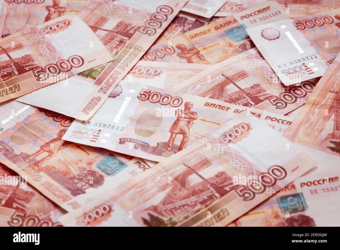 Many 5k ruble bills as a full-frame background Stock Photo - Alamy