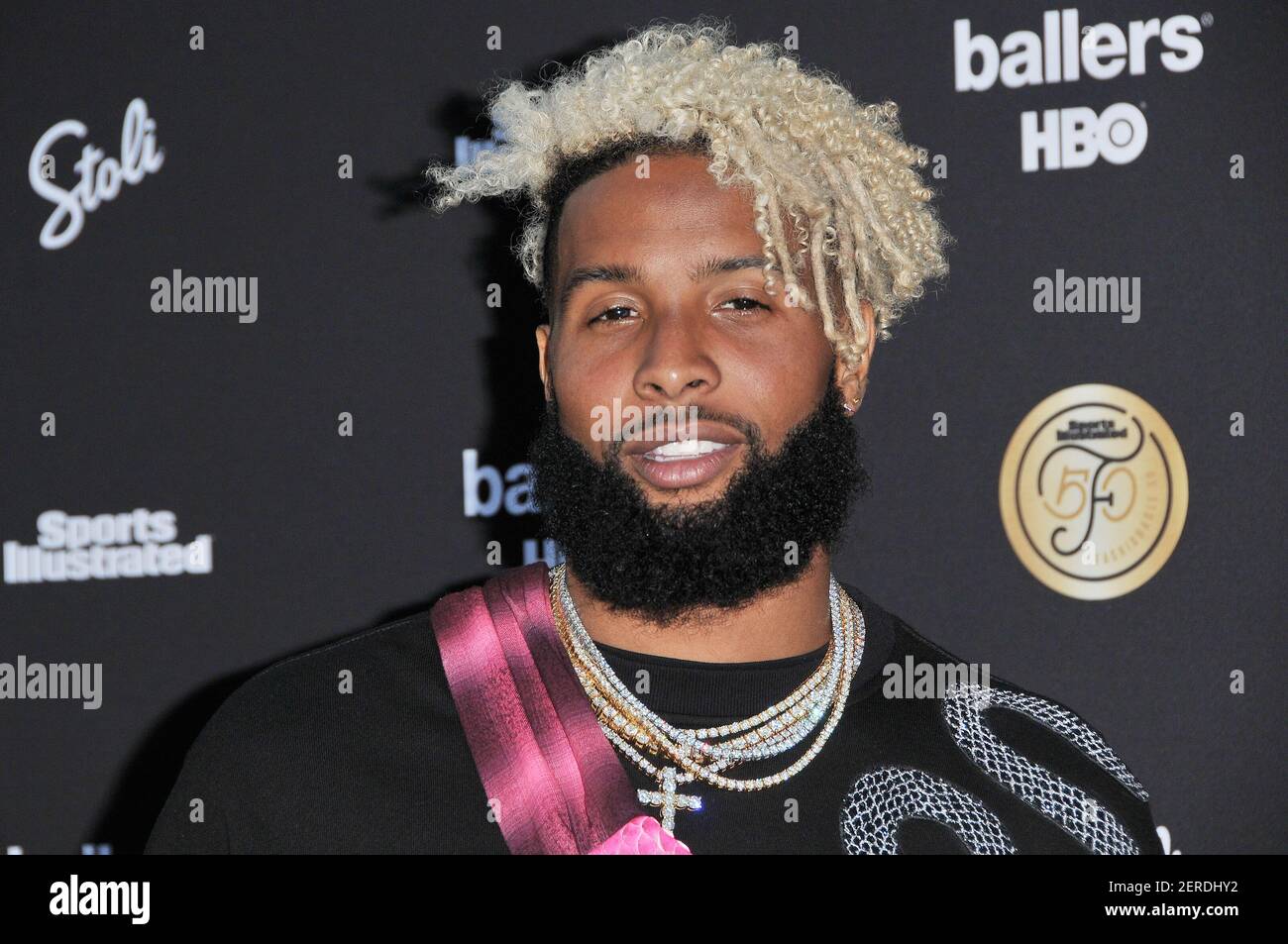 Odell Beckham Jr. arrives at the Sports Illustrated Fashionable 50 held ...