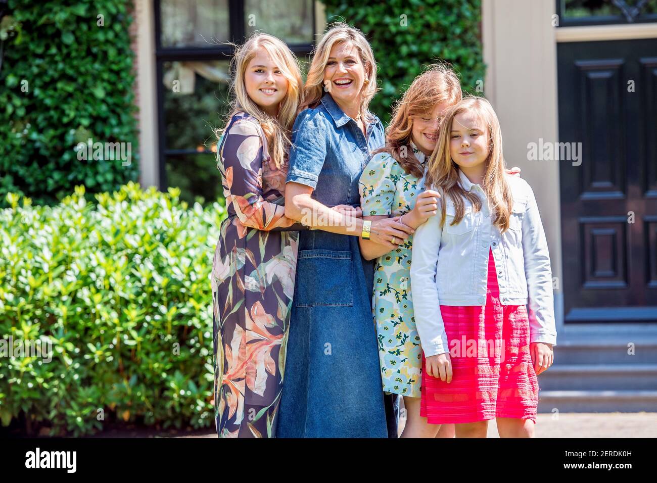Queen Maxima with her daughters Princess Amalia, Princess Alexia ...