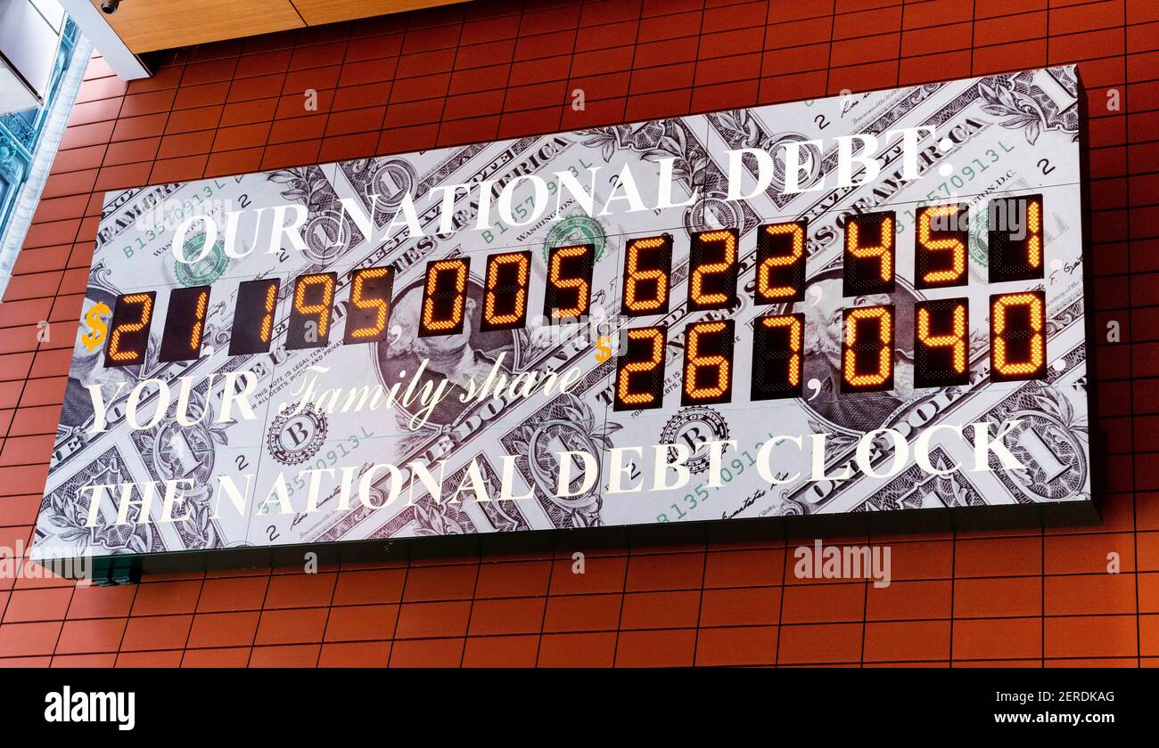 The National Debt Clock is a very very large digital display of the ...