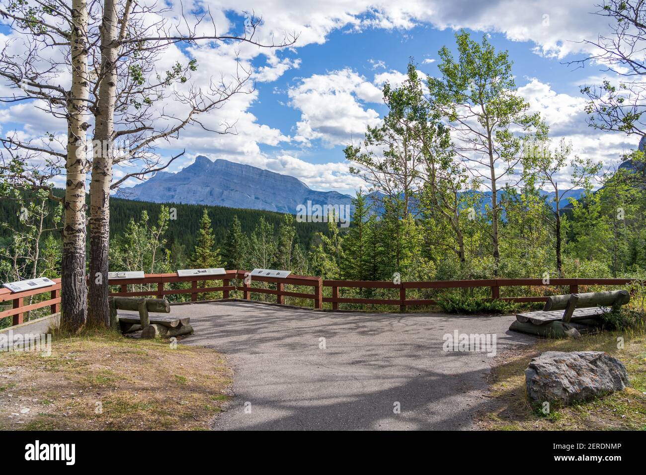 Bankhead Viewpoint in summer. Banff National Park, Canadian Rockies ...