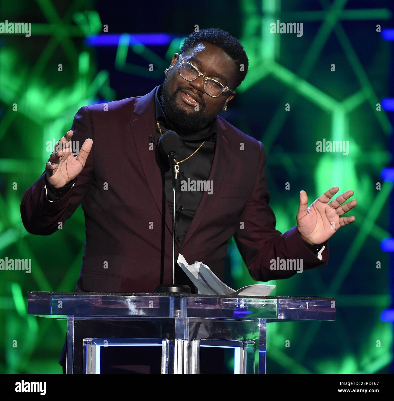 LOS ANGELES - JULY 14: Lil Rel Howery onstage at the "Comedy Central Roast of Bruce Willis" at ...