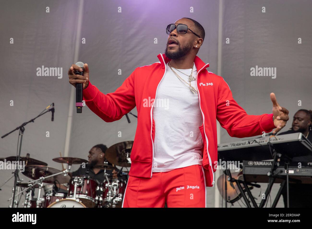 Tank (Durrell Babbs) during the Fourth Annual V103 Summer Block Party ...