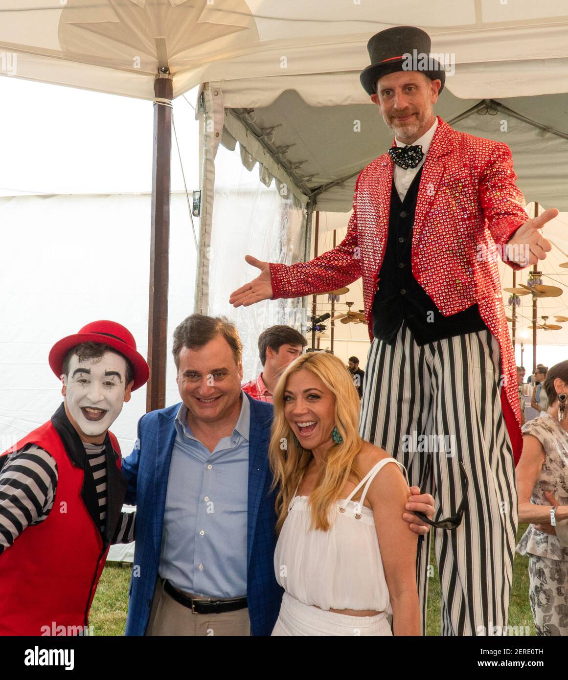 Rob Sharp, Ramy Brook Sharp and and performers attend The Samuel Waxman ...