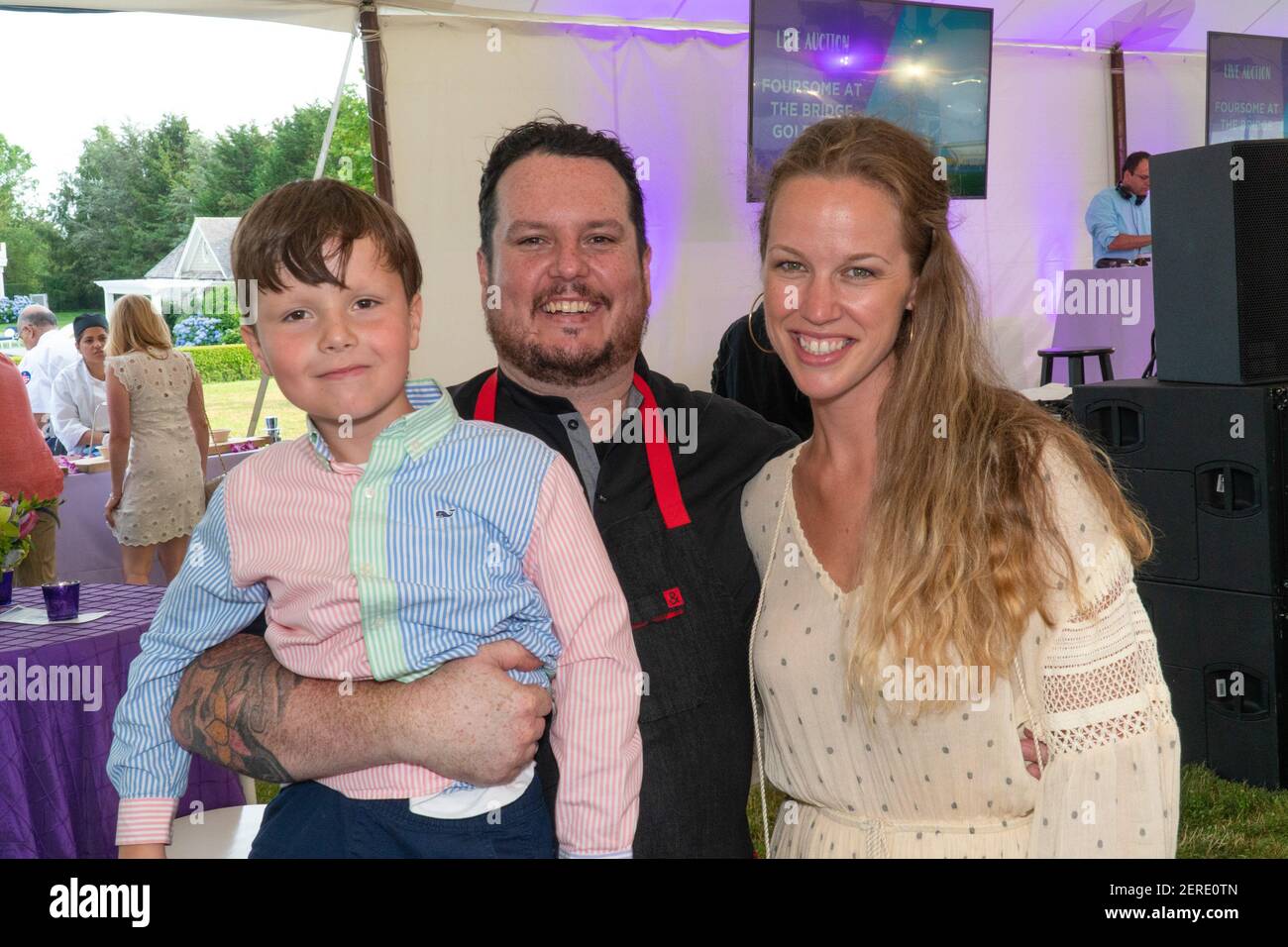 Chef Matt Lambert , Barbara Lambert and son attend The Samuel Waxman ...