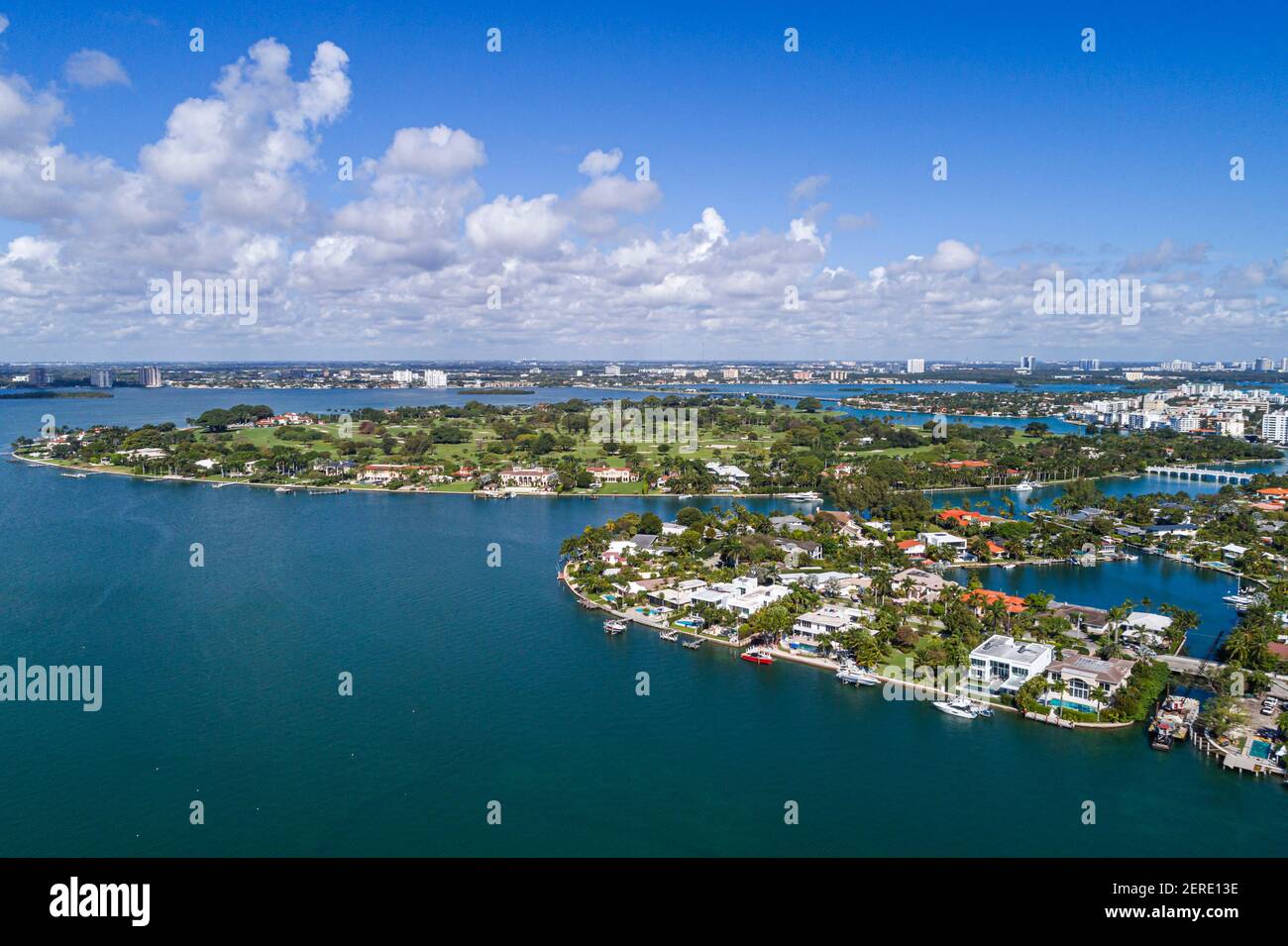 Miami Florida,Biscayne Bay water,Biscaya Island,Indian Creek water ...