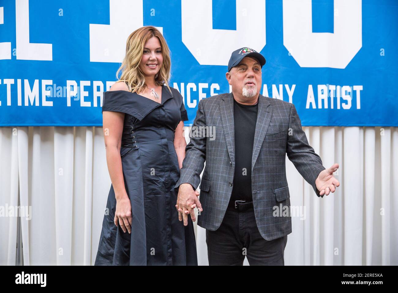 Alexis Roderick and Billy Joel pose as Madison Square Garden celebrates ...