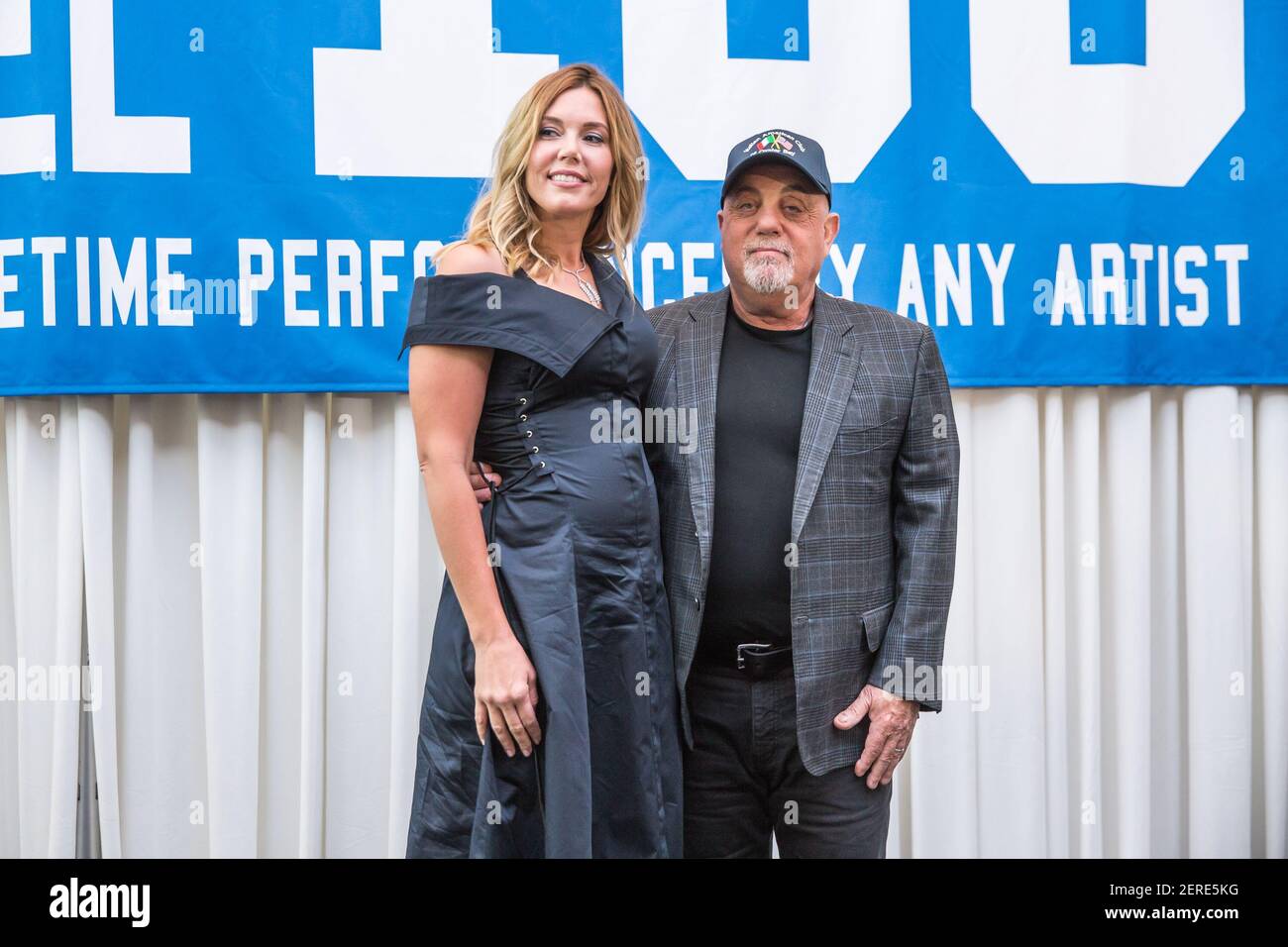 Alexis Roderick and Billy Joel pose as Madison Square Garden celebrates ...