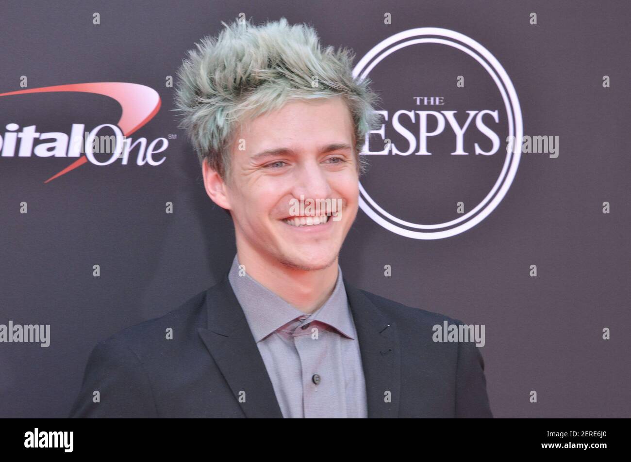 Ninja aka Tyler Blevins arrives at The 2018 ESPYS held at the Microsoft ...