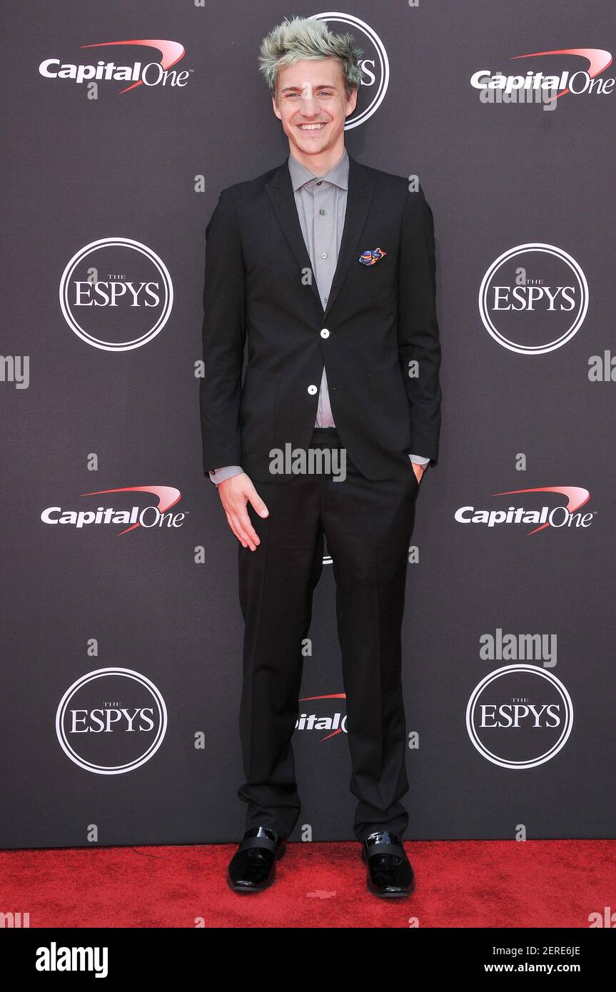 Ninja aka Tyler Blevins arrives at The 2018 ESPYS held at the Microsoft ...