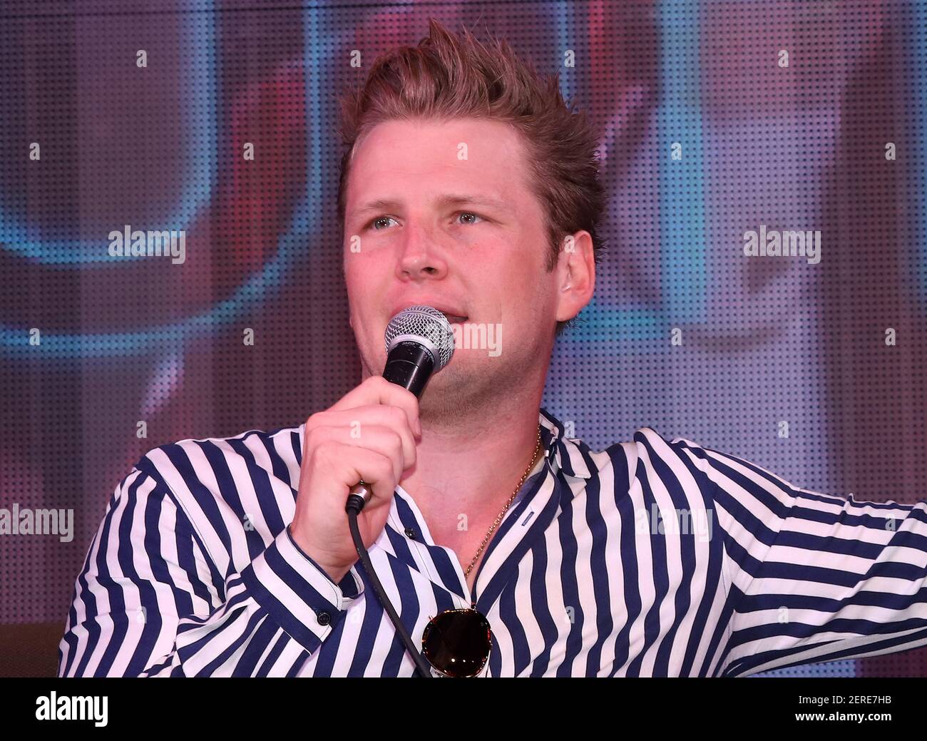 Alexander Acha at the Billboard Latin Music Showcase Press conference ...