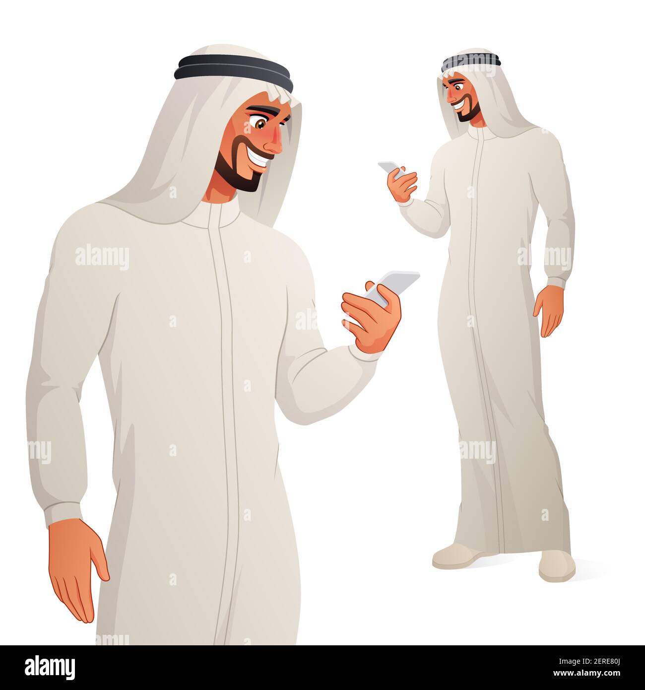 Saudi man phone Cut Out Stock Images & Pictures - Alamy