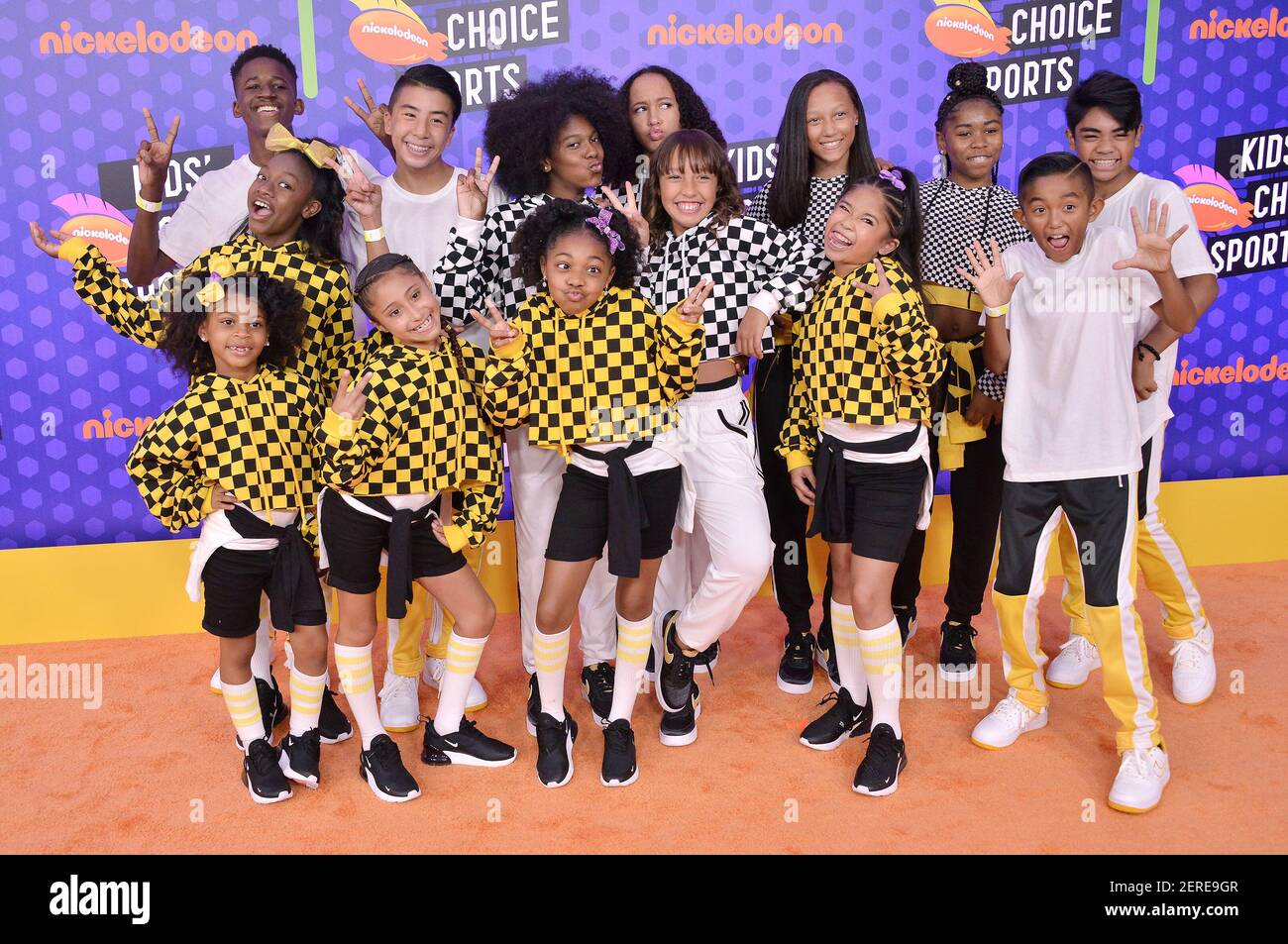 SparKids arrives at the Nickelodeon's Kids’ Choice Sports 2018 held at the Barker Hangar in ...