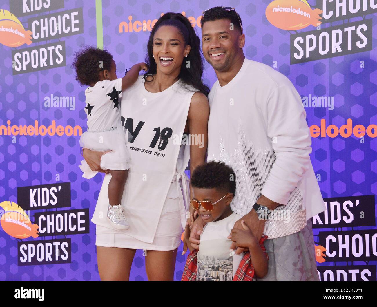 (L-R) Sienna Princess Wilson, Ciara, Future Zahir Wilburn and Russell ...