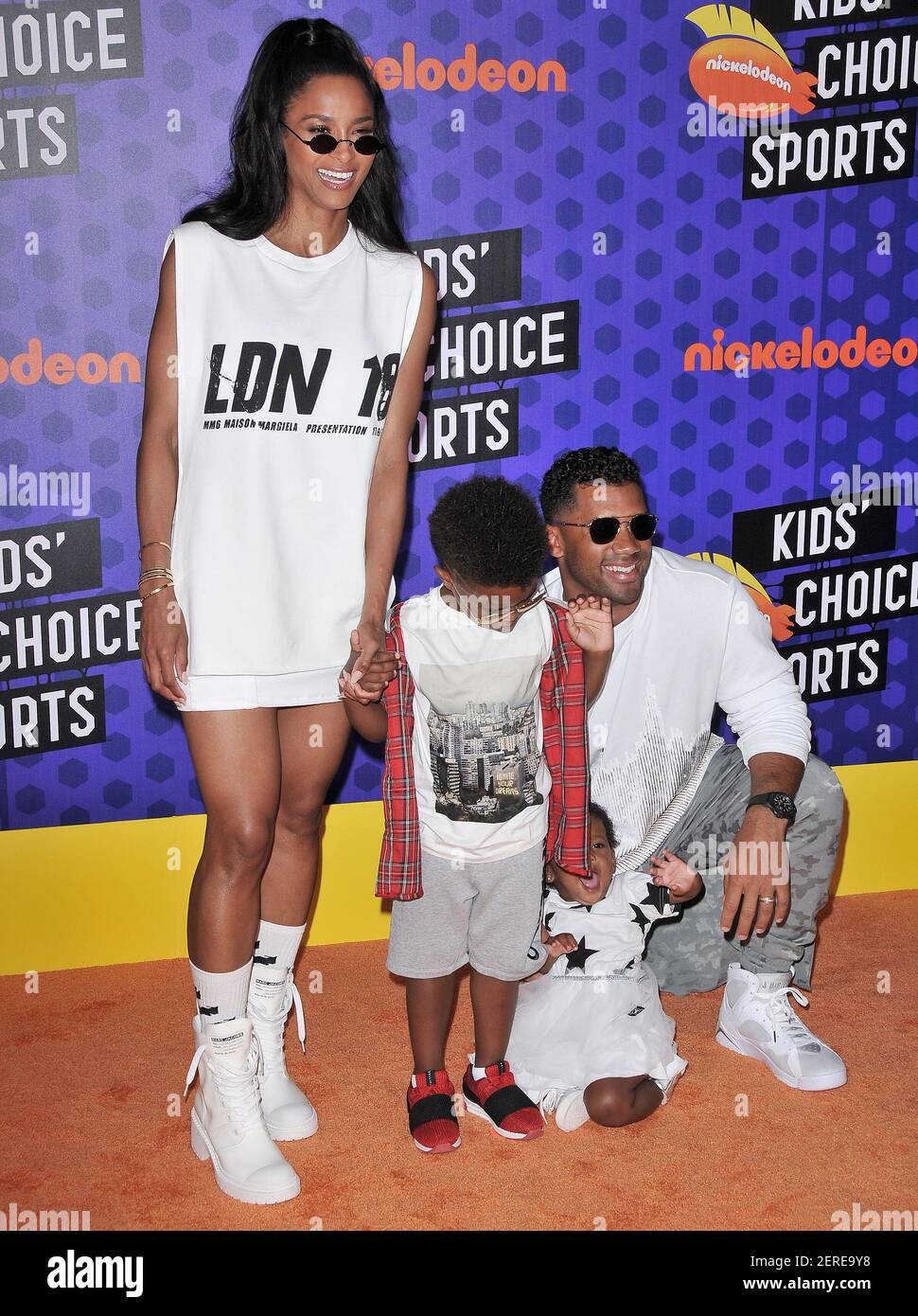 (L-R) Ciara, Future Zahir Wilburn, Sienna Princess Wilson and Russell ...