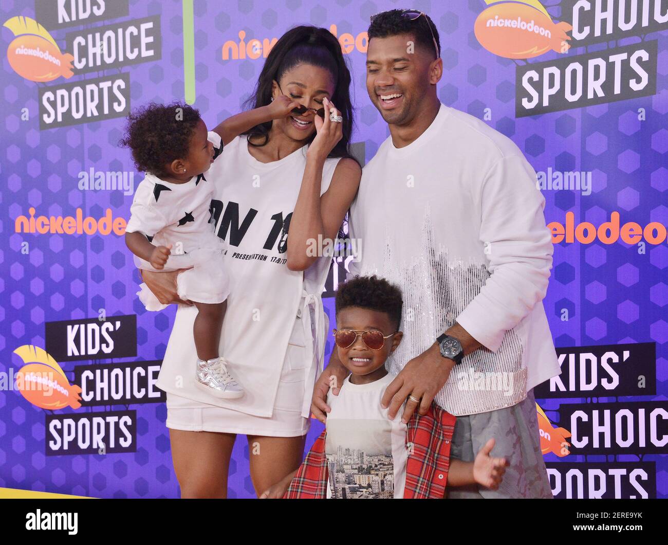 (L-R) Sienna Princess Wilson, Ciara, Future Zahir Wilburn and Russell ...