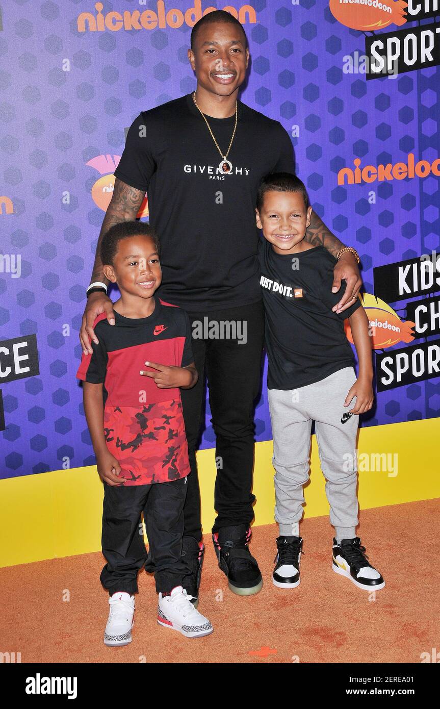 (L-R) James Thomas, Isaiah Thomas and Jaiden Thomas at the Nickelodeon ...