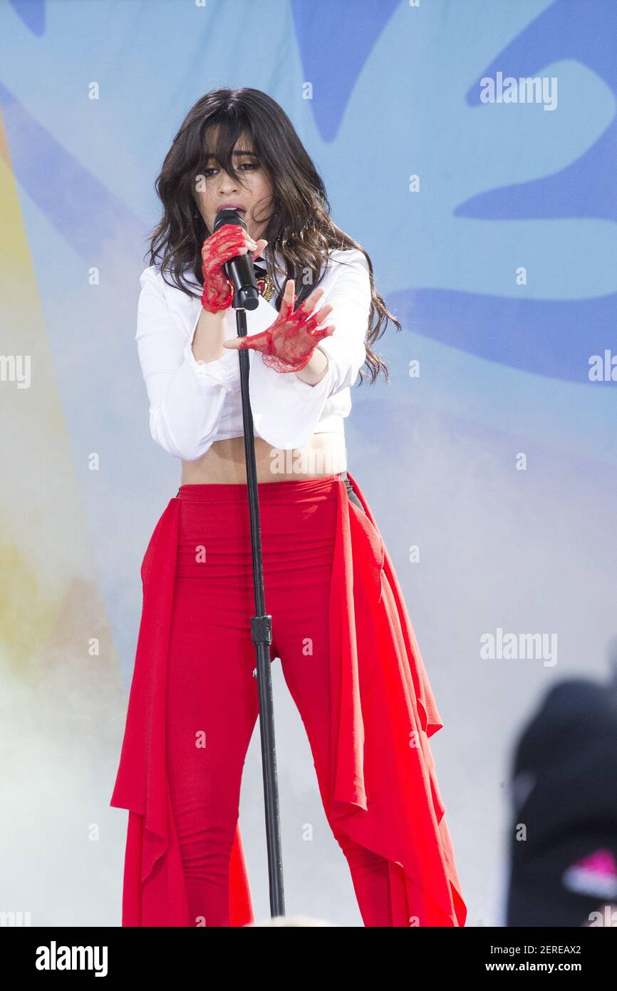 Pop star Camila Cabello performing on ABC's Good Morning America with ...