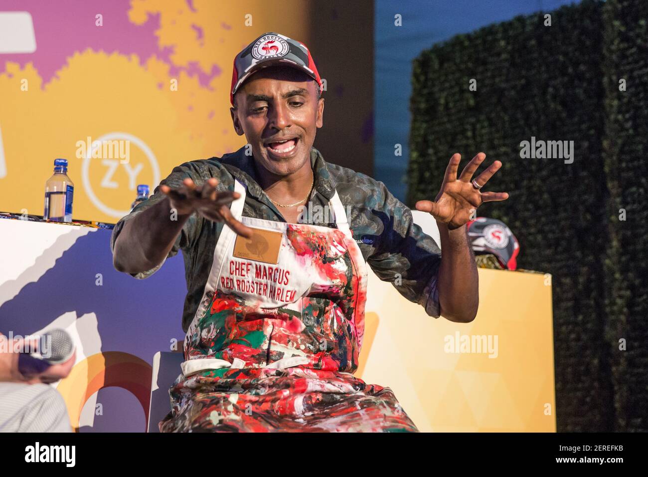 Marcus Samuelsson speaks onstage during OZY FEST 2018 at Rumsey ...