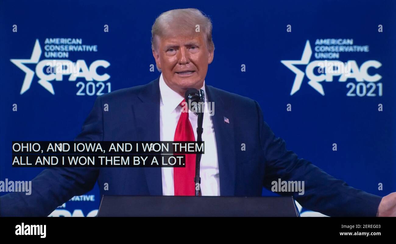 February 28, 2021, Orlando, Florida, USA - Former President DONALD ...