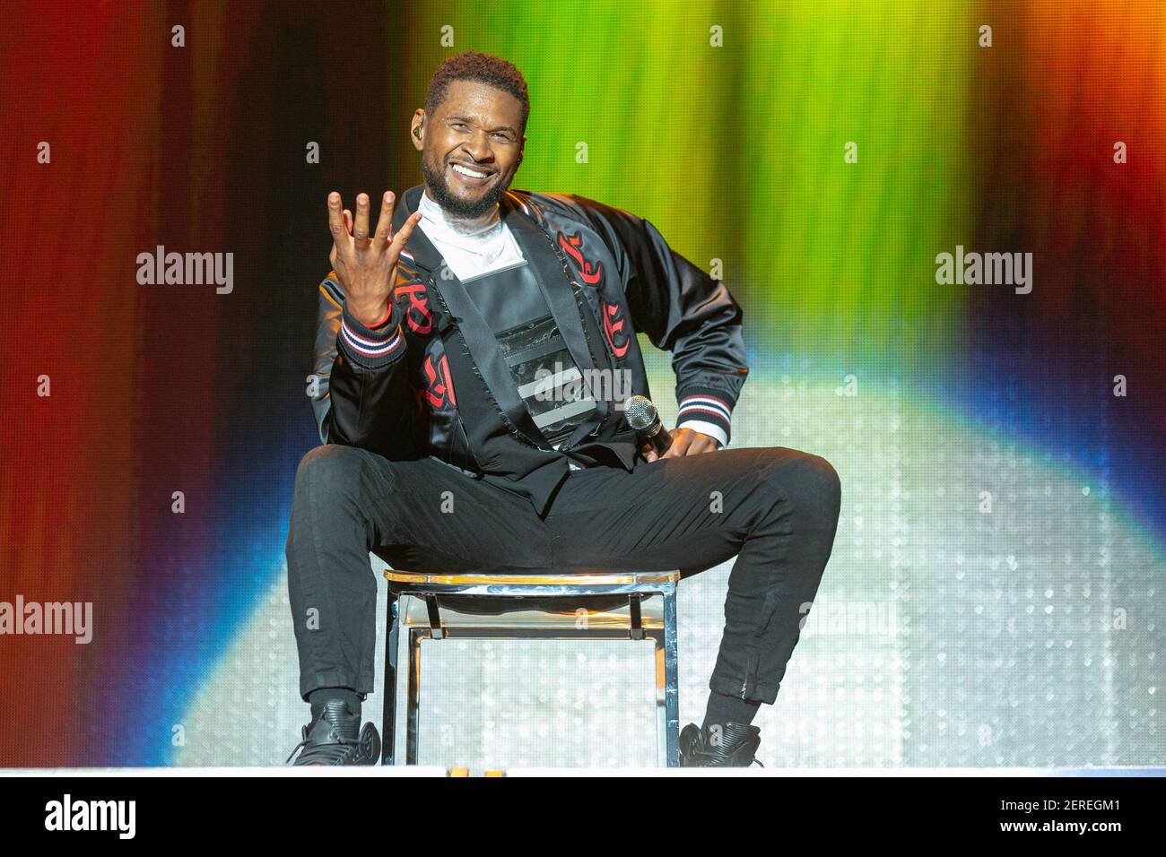 Usher (Usher Raymond IV) during the Special Olympics 50th Anniversary ...