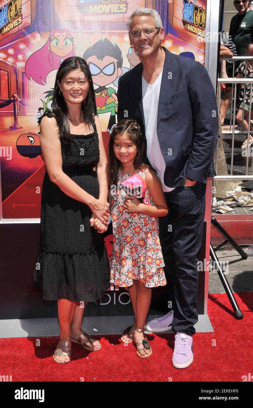 Sam Register and Family at the "Teen Titans Go! To The Movies" Los ...