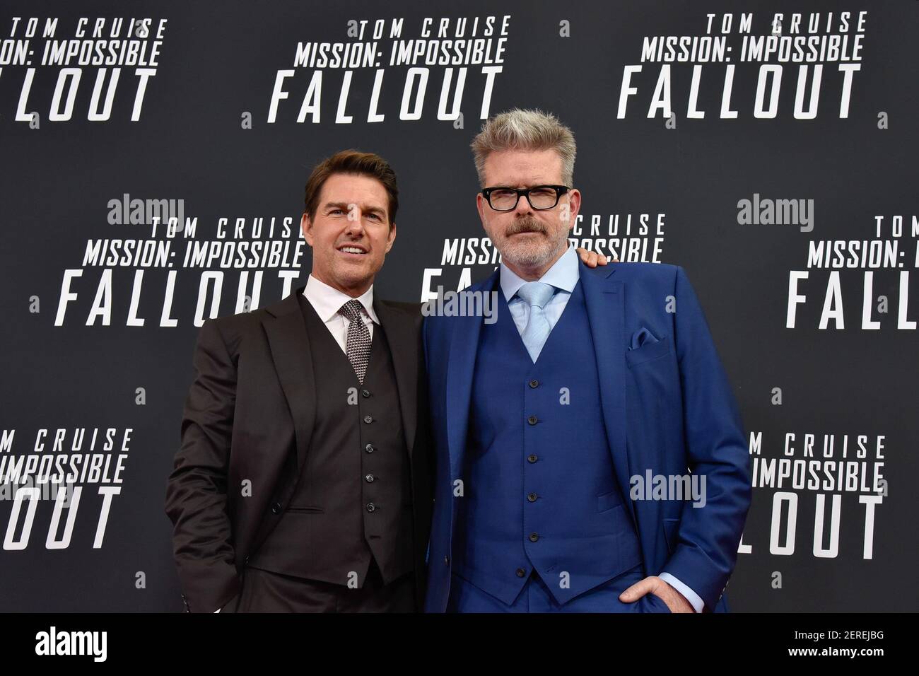 Actor Tom Cruise and director Christopher McQuarrie attend the "Mission ...