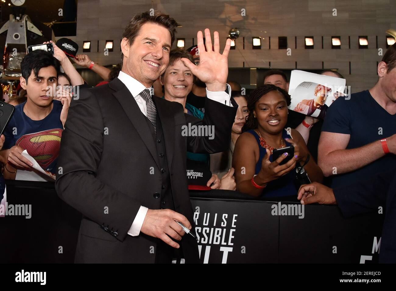 Actor Tom Cruise signs autographs with fans during the "Mission ...