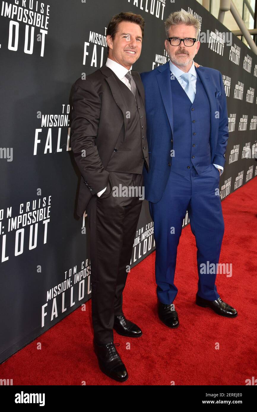 Actor Tom Cruise and director Christopher McQuarrie attend the "Mission ...