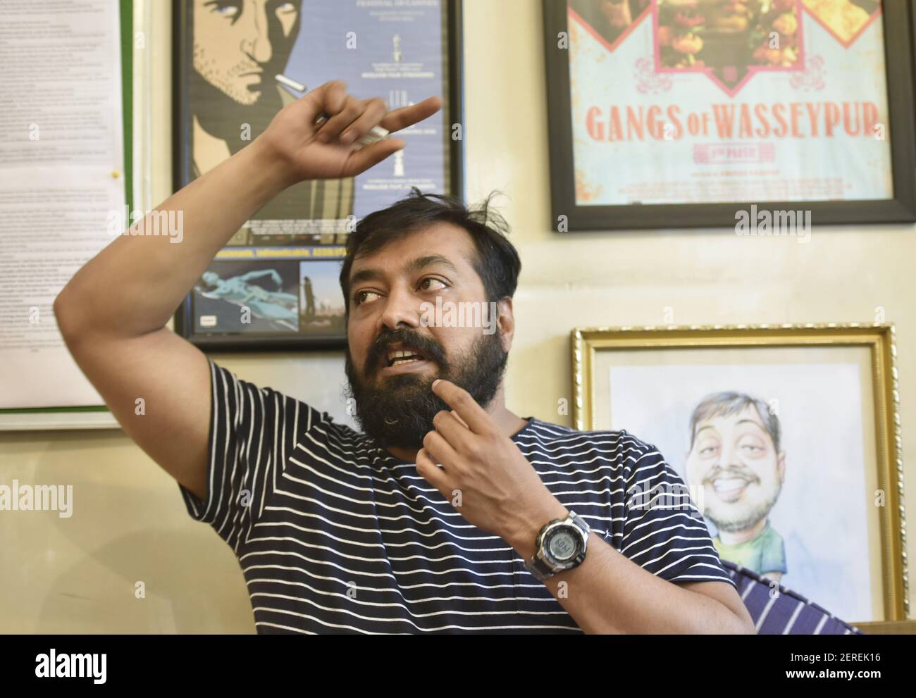 MUMBAI, INDIA - MAY 22: Bollywood Film maker Anurag Kashyap at his ...
