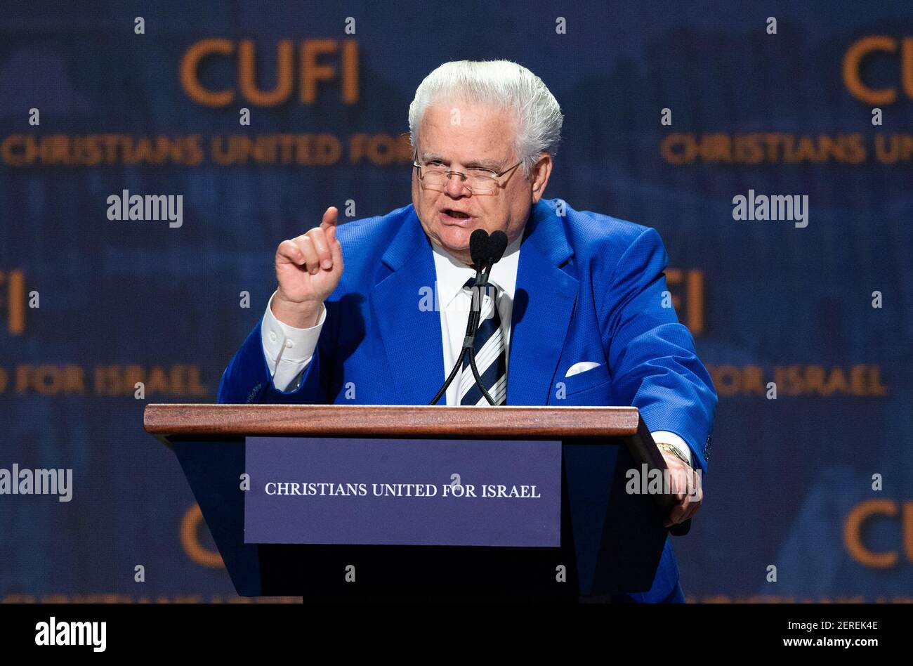 Pastor John Hagee, CUFI founder and Chairman, speaking at the (CUFI ...