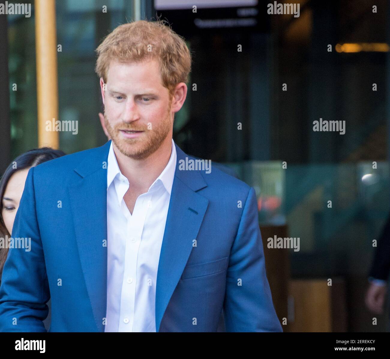 Prince Harry, Duke of Sussex attends a reception, during his visit to ...