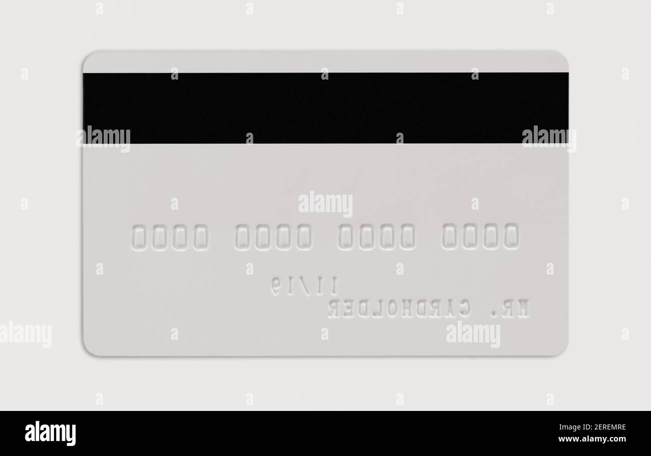 Blank Credit Card Back