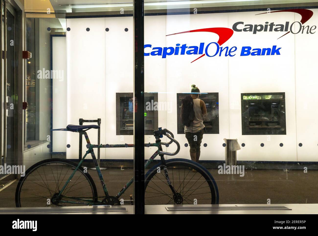 The ATM lobby of a branch of Capital One Bank in New York on Tuesday ...